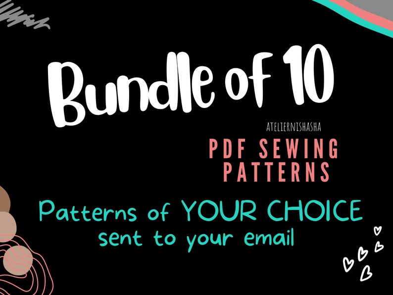 Bundle of 10 PDF Sewing Patterns Emailed to You - Etsy