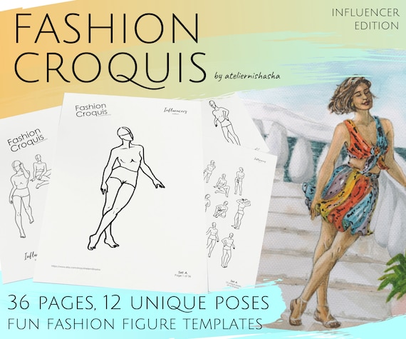 Fashion Design Figures To Trace