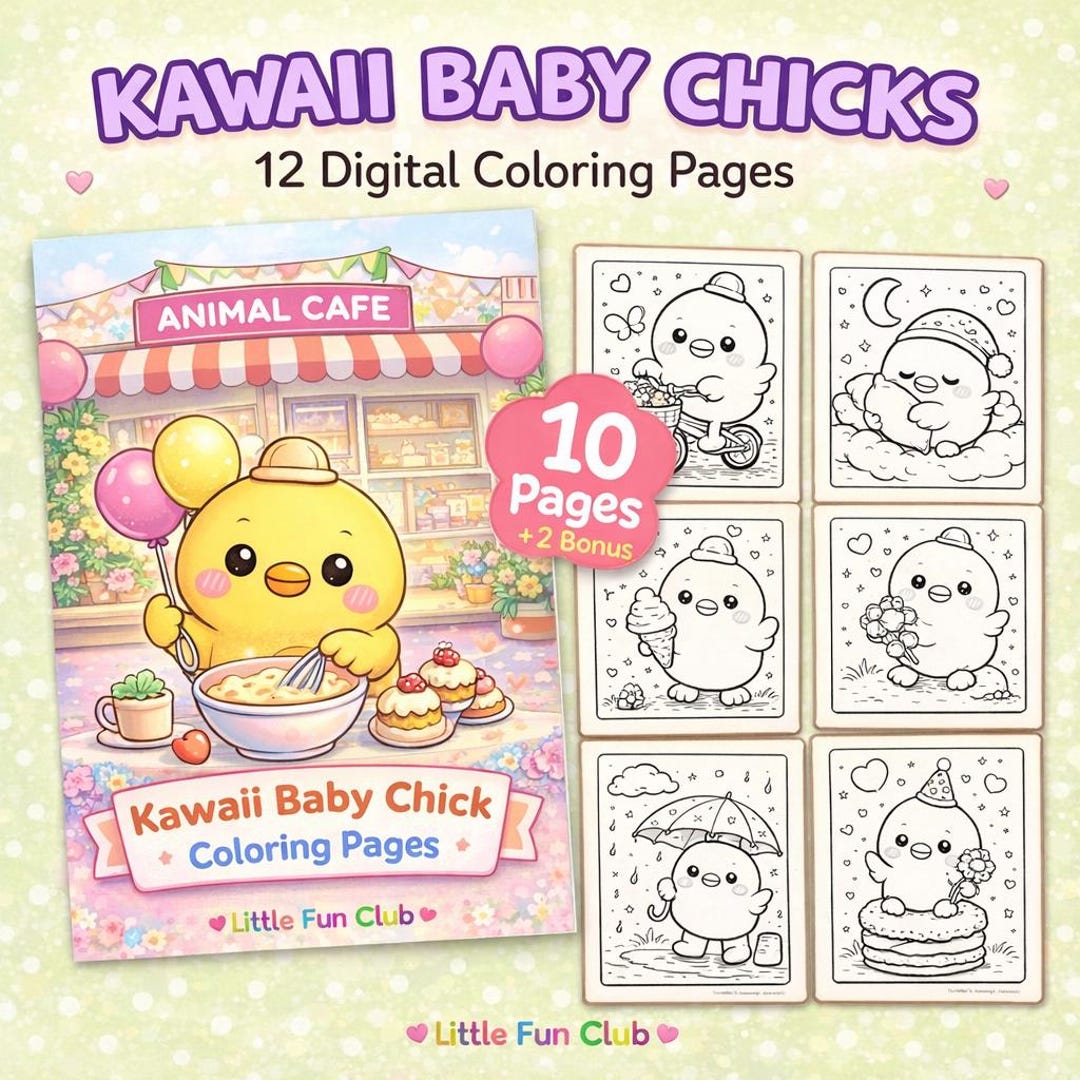 Cute Chick Coloring Pages for Kids | Baby Chick Coloring Book ...