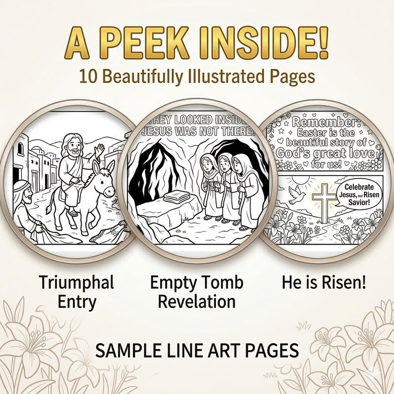 Easter Coloring Book for Kids | Jesus Resurrection Bible Story | Sunday ...