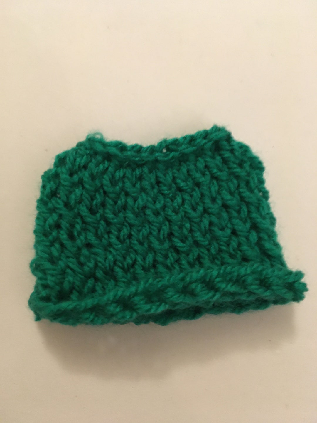 SCARF RING: Green Acrylic Wool 7 Cm by 5 Cm Stocking Stitch - Etsy