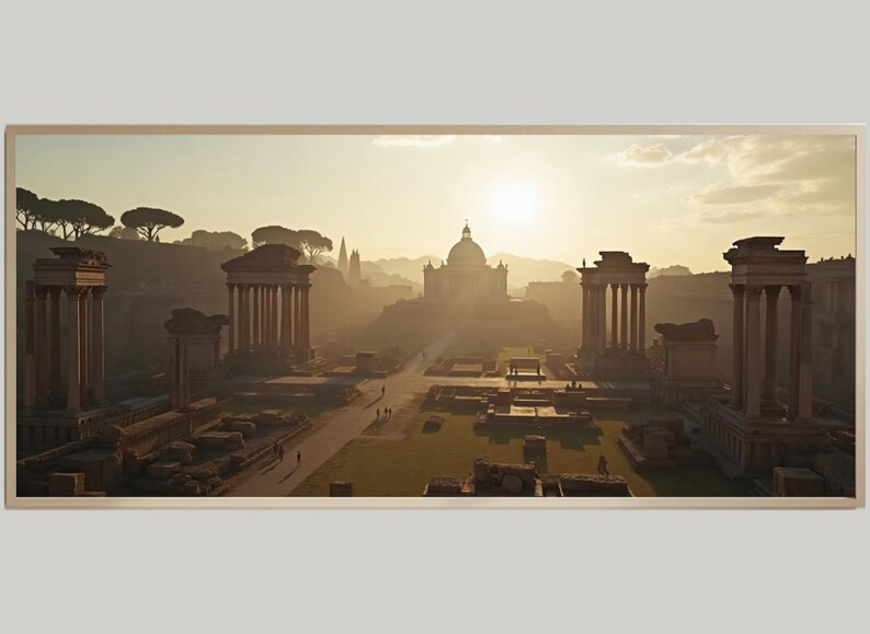 Roman Forum Ruins Wall Art Printable, Calm Ancient Rome Landscape ...