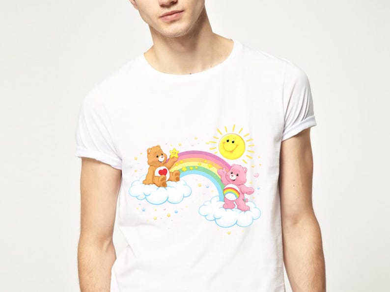 Rainbow Bear Clipart Bundle – Cute Cartoon Bear PNG, Transparent Files ...