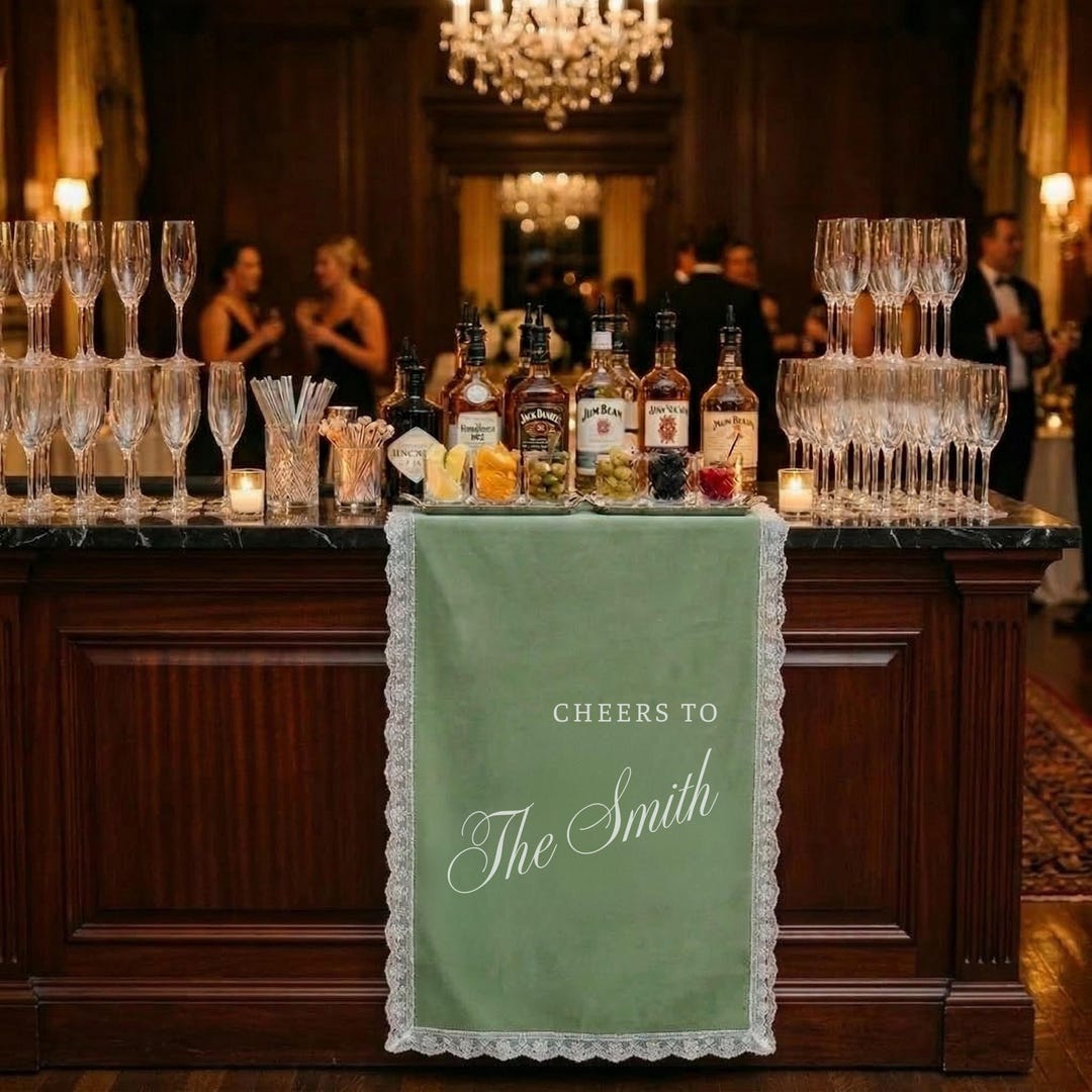 Personalized Lace Bar or Event Sign, Wedding, Birthday, Anniversary ...