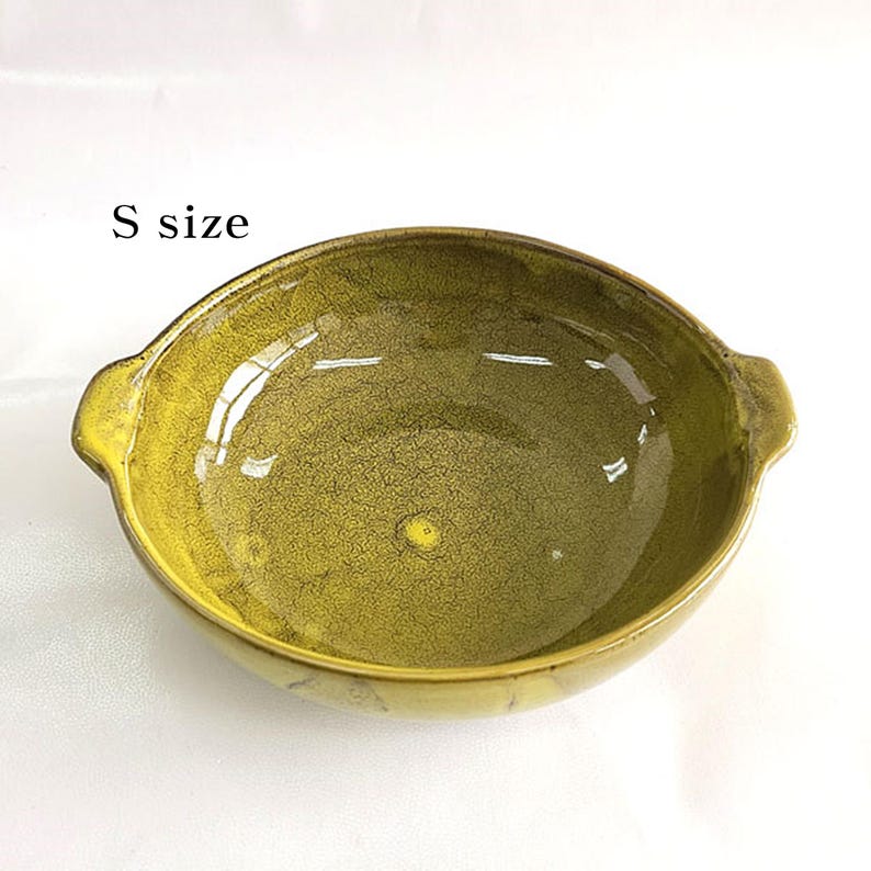 Korean Handmade Ceramic Casserole Dish – Natural Glaze, 4 Colors, 3 ...