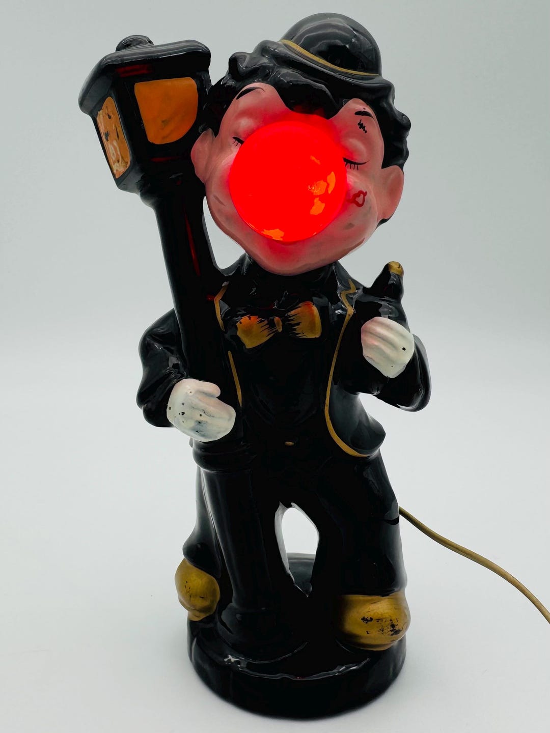Nostalgic 1950s Character Lamps - Working Drunk Hobo, Charlie Chaplin ...