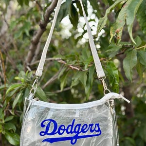 Clear Mini Stadium Bag – Dodgers Inspired White Strap Purse - Etsy