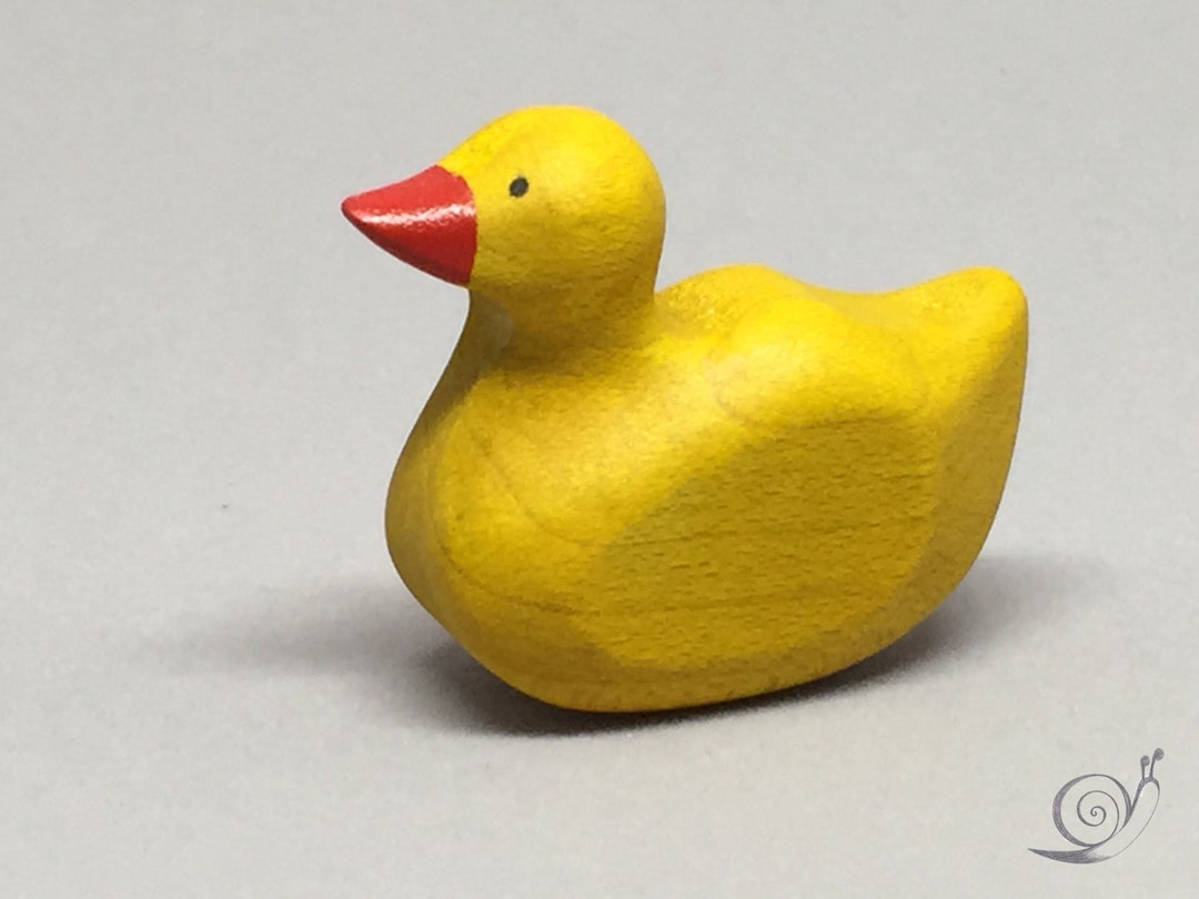 Juguete patito pato pollito madera color amarillo tamaño: 3,7 x 3,0 x 1 ...