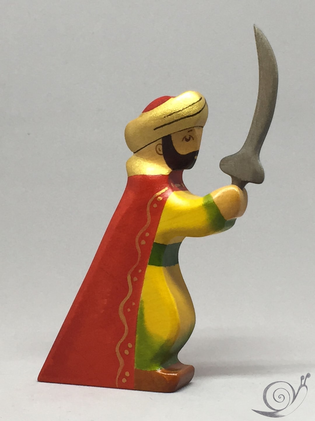 Toy Warrior With Curved Sword - Red Yellow - Etsy