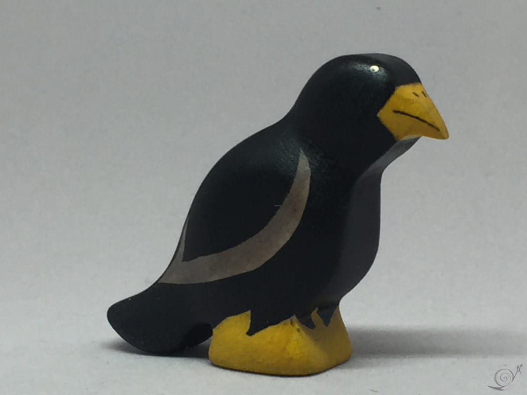 Toy Bird Raven Black Colourful Size: 6,0x5,0x1,7 Cm (bxhxs) Approx. 13 ...
