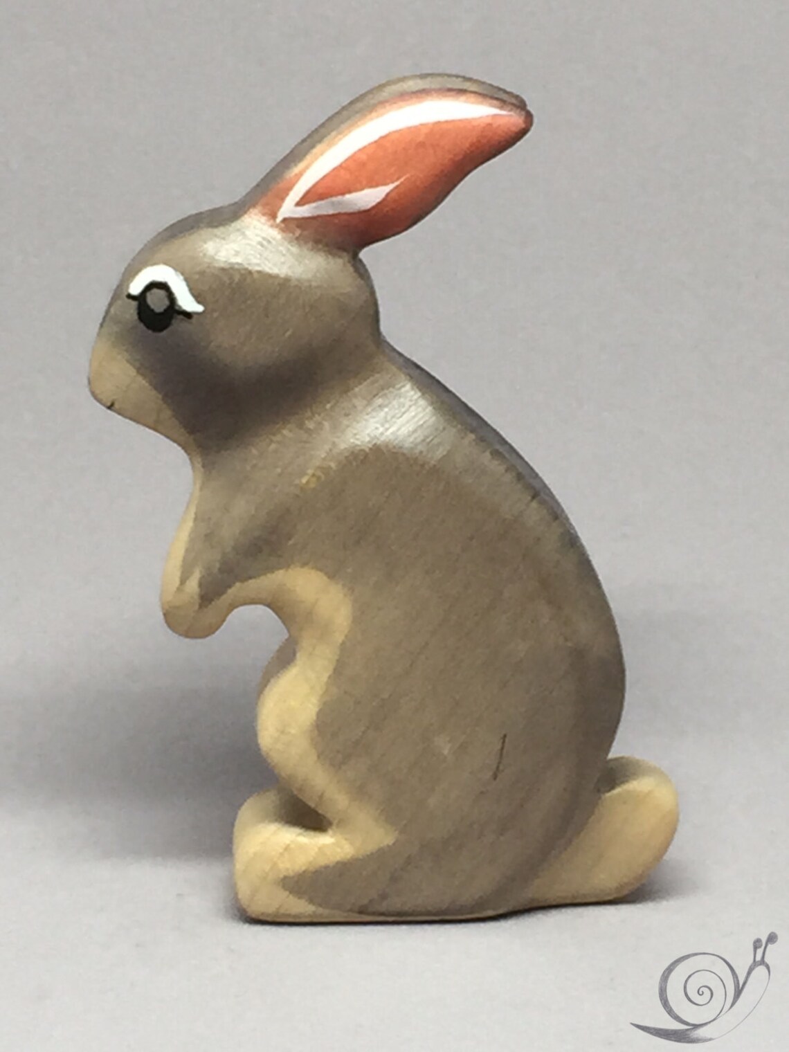 Toy Rabbit Wooden Grey White Colourful Standing Easter Bunny - Etsy