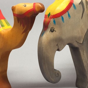 Toy Christmas Elephant Circus Elephant Nativity Scene Wood - Etsy