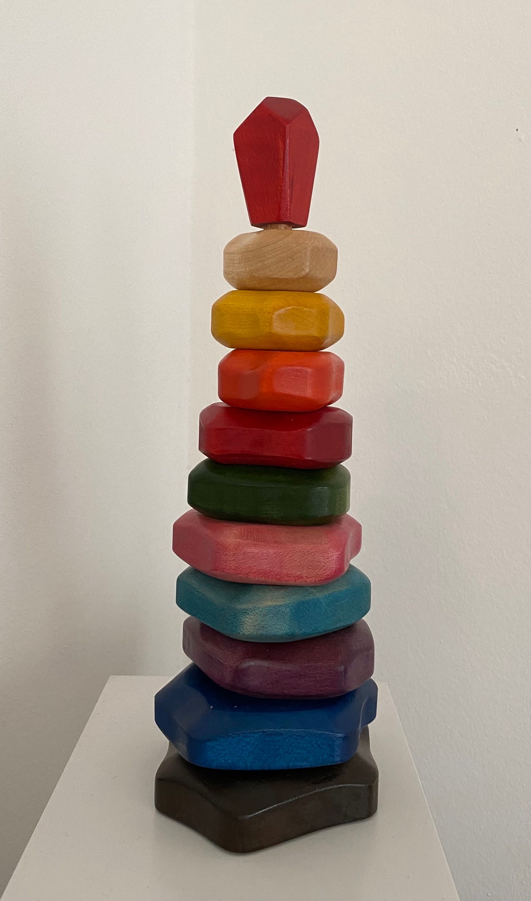 Puzzle" Pyramide Wood Colourful - Etsy