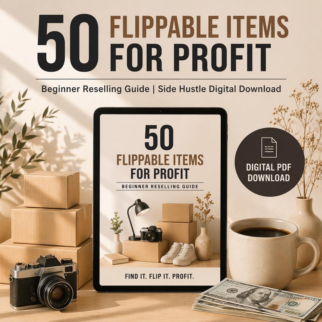 50 Flippable Items for Profit | Beginner Reselling Guide | PDF Digital ...