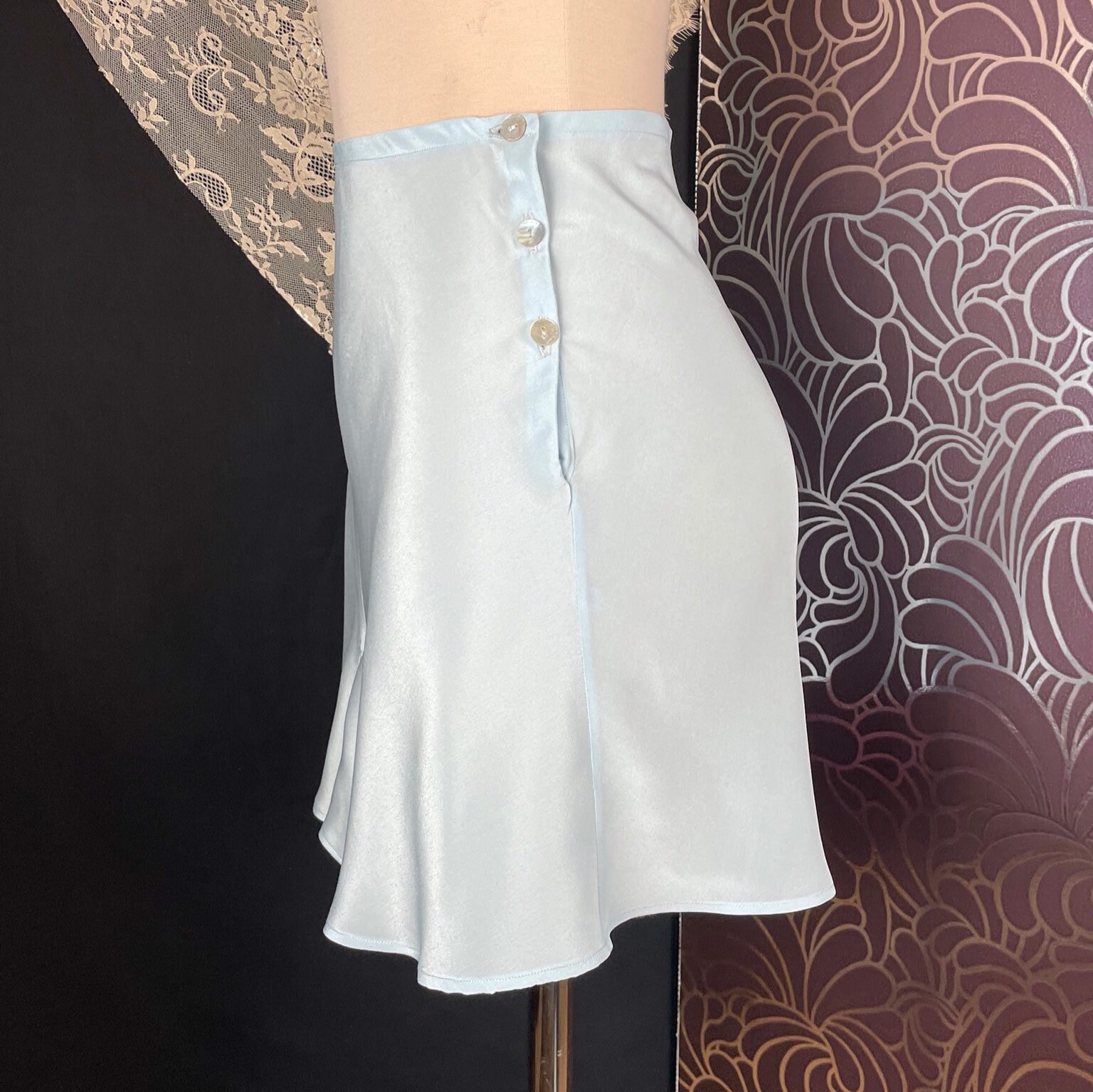 Pale Blue Silk Crepe French Knickers 1940s Style - Etsy