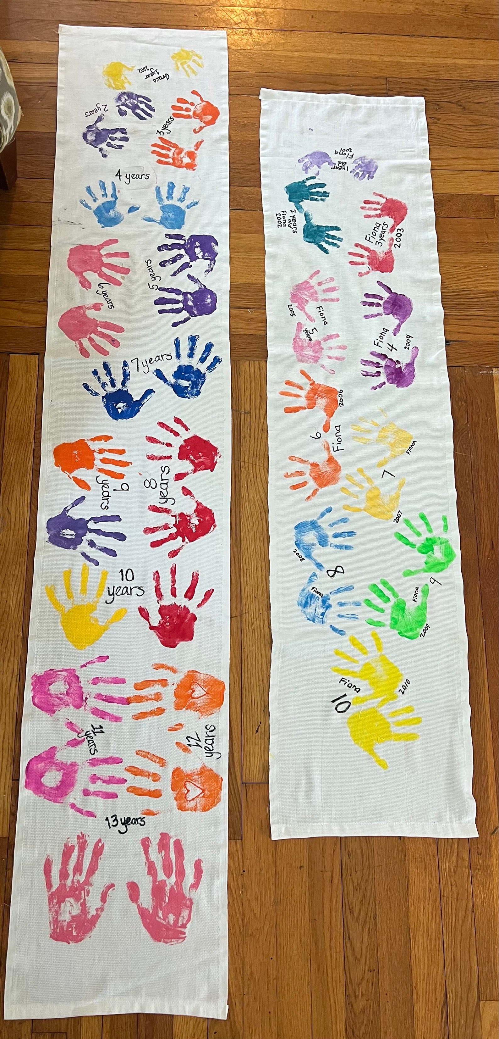 First Birthday, Personalized, Handprint Table Runner - Etsy