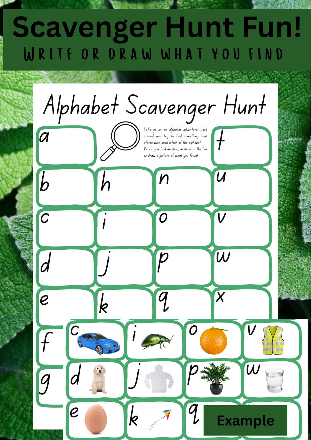 Alphabet Scavenger Hunt Printable – Toddler & Preschool Learning ...