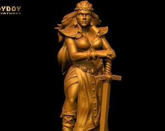 75mm Fantasy Miniature Nude Female Archer 3d Resin Printed - Etsy