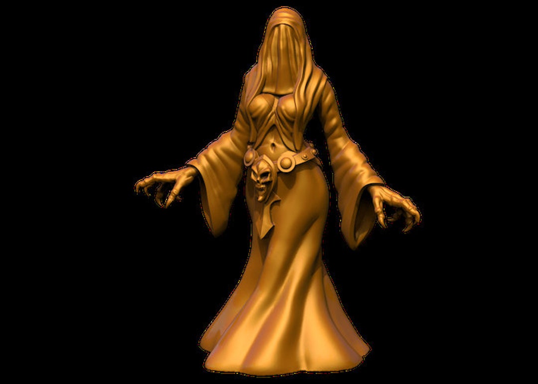 75mm Fantasy Miniature Female V2 4 3d Resin Printed - Etsy