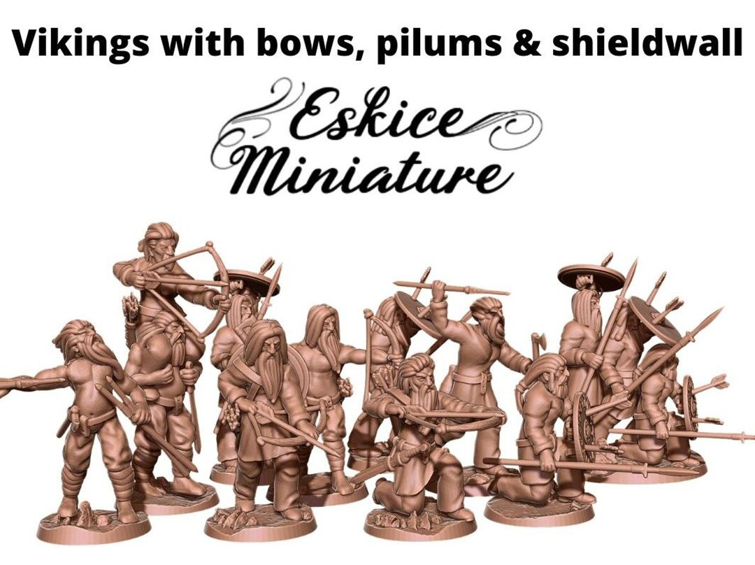 28mm Resin Miniatures Viking Group3 3d Printed - Etsy
