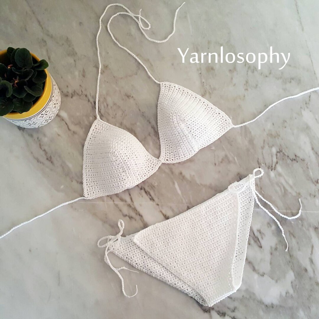Basic Bikini Crochet Pattern Easy Swimsuit Crochet Swimwear Pdf Instant ...