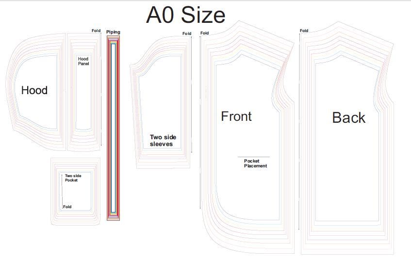 Quilted Jacket Sewing Pattern PDF, Template XS-2XL, A0 A4 US Letter ...