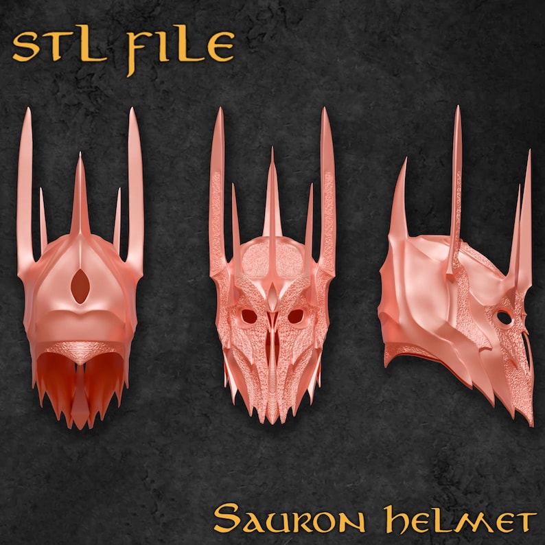 Sauron Helmet 3D Print File - STL - *DIGITAL DOWNLOAD* for Cosplay - Etsy