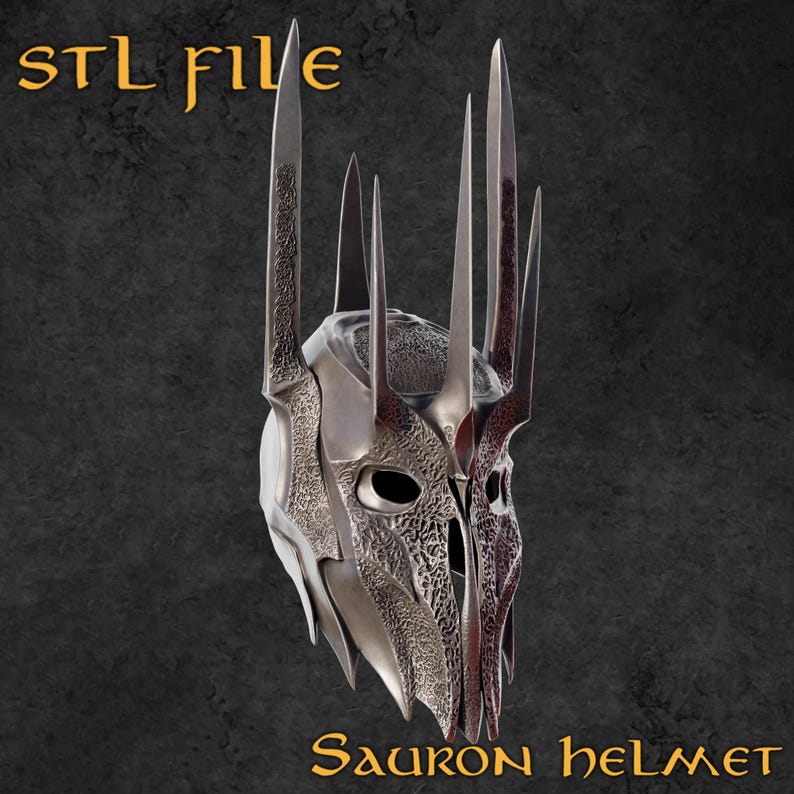 Sauron Helmet 3D Print File - STL - *DIGITAL DOWNLOAD* for Cosplay ...