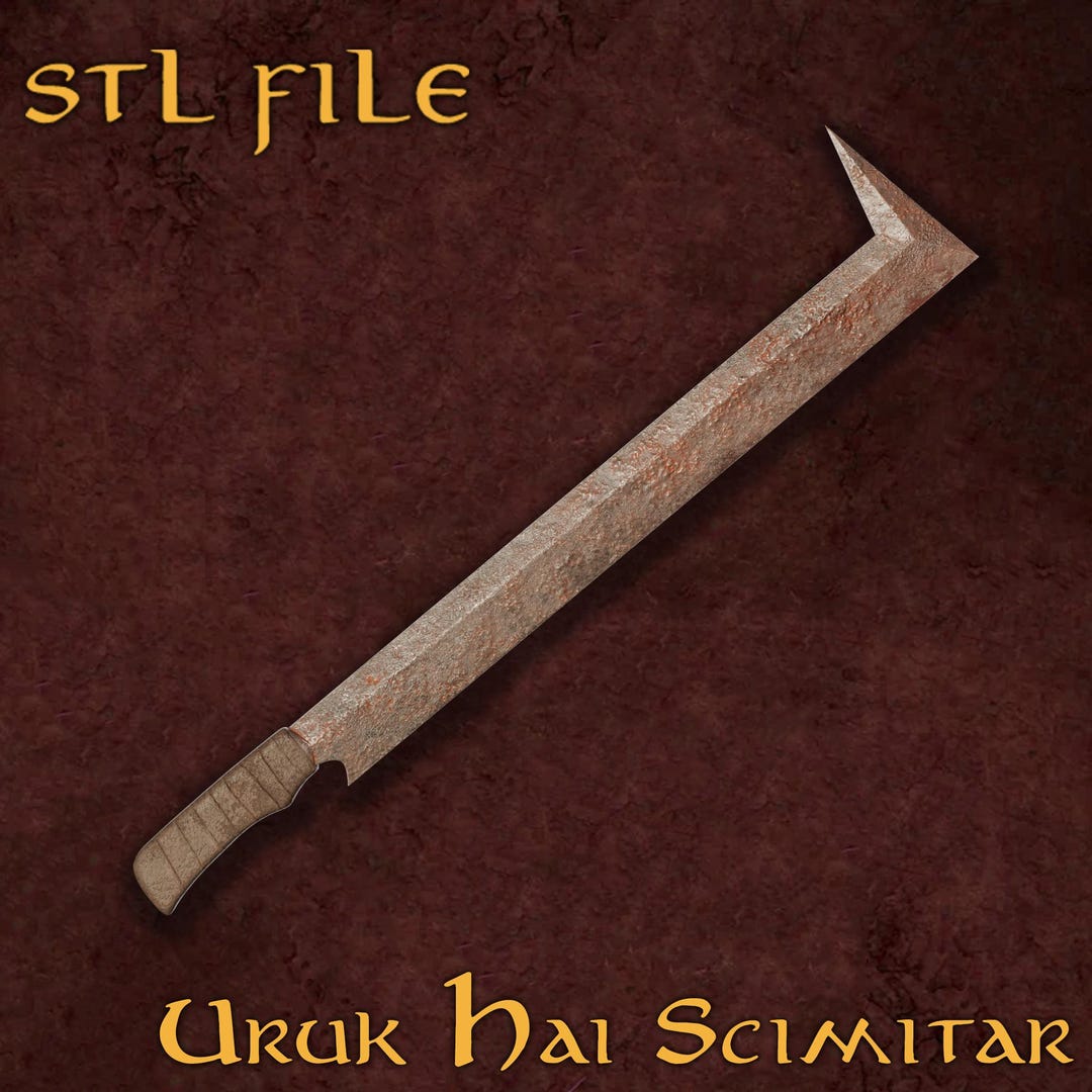 Uruk Hai Scimitar 3D Print File - STL - *digital Download* - Etsy UK