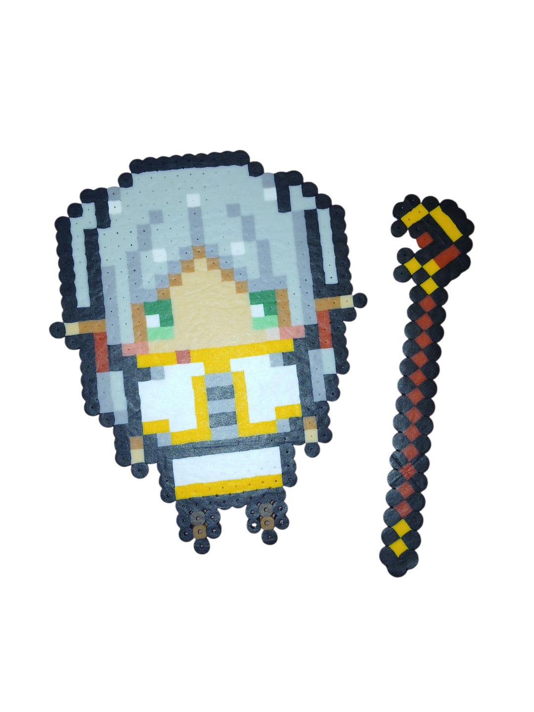 Frieren & Staff Set of Refrigerator Locker Magnets Coasters Perler Bead ...