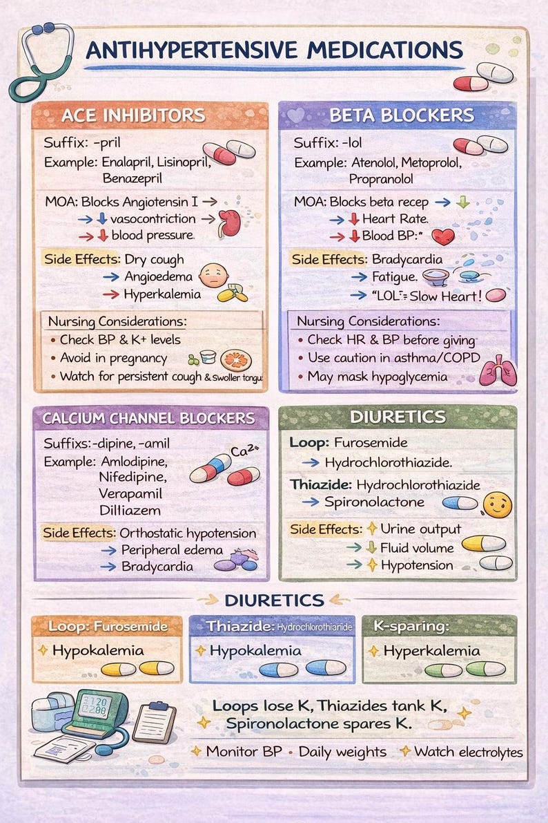 Electrolytes Cheat Sheet | Nursing Study Guide, NCLEX Review (printable ...
