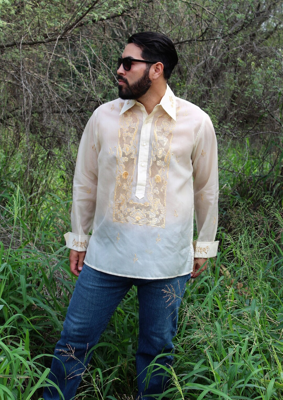 Vintage Tesoro's Barong Tagalog Traditional Filipino Shirt, Long ...