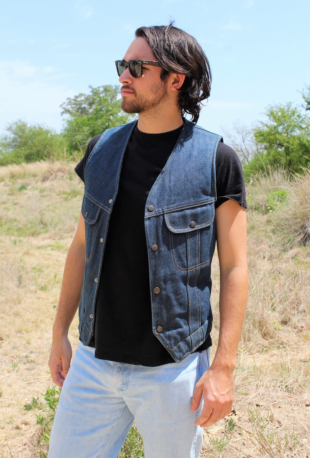 Vintage Dee Cee Denim Jeans Vest, S Men, Faux Sherpa Lining - Etsy