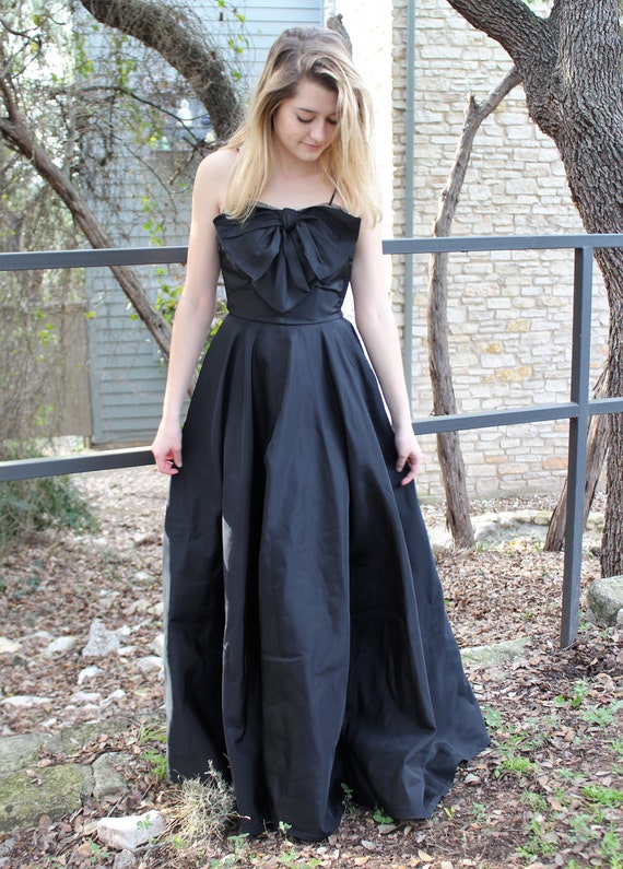 1950s Prom Dress, 1950s Evening Gown, Spaghetti Strap… - Gem