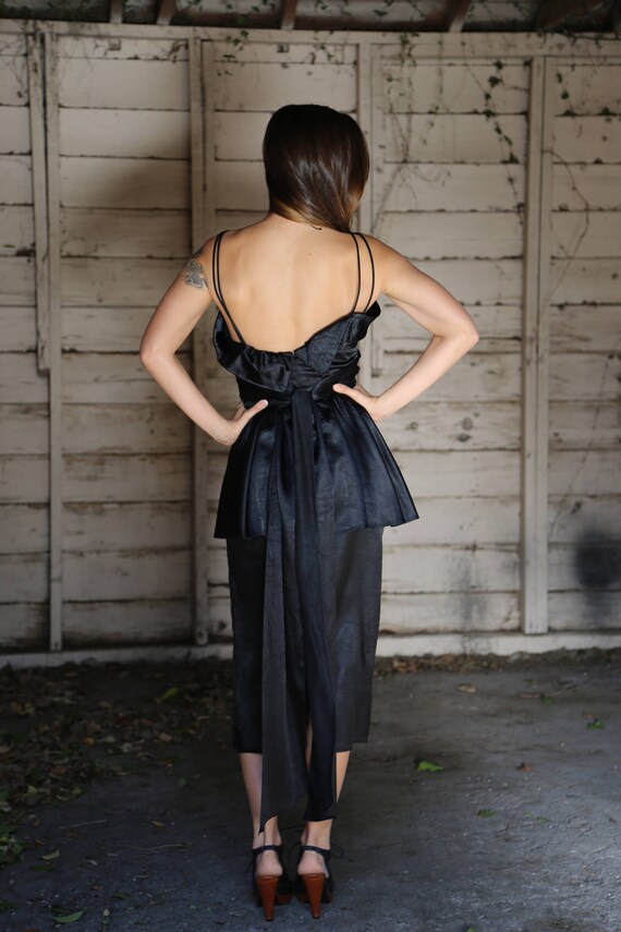 Witchy Dress, Vintage 1980s Miss Ashlee, Peplum Dress… - Gem