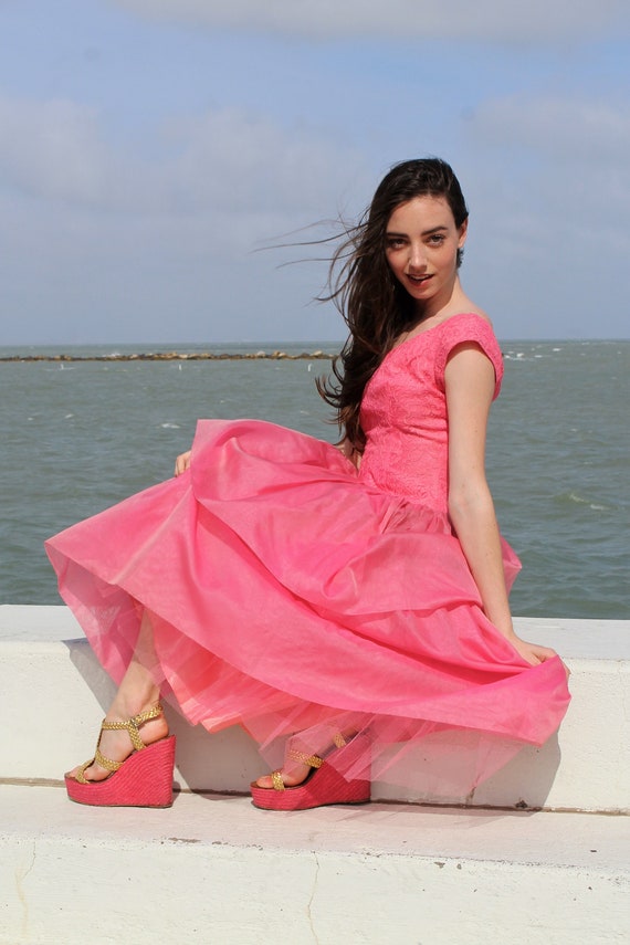 Vintage women dress pink - Gem