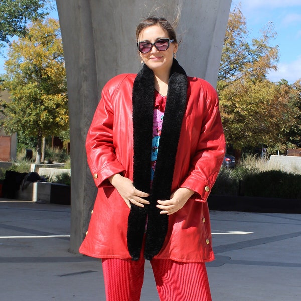 Red Swing Coat - Etsy