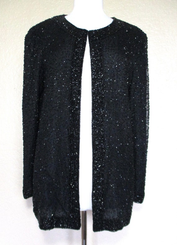 Vintage black evening jacket - Gem Vintage black evening jacket - Gem