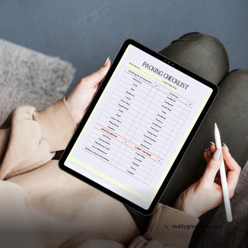 Editable Travel Packing List Template | Printable Travel Checklist ...
