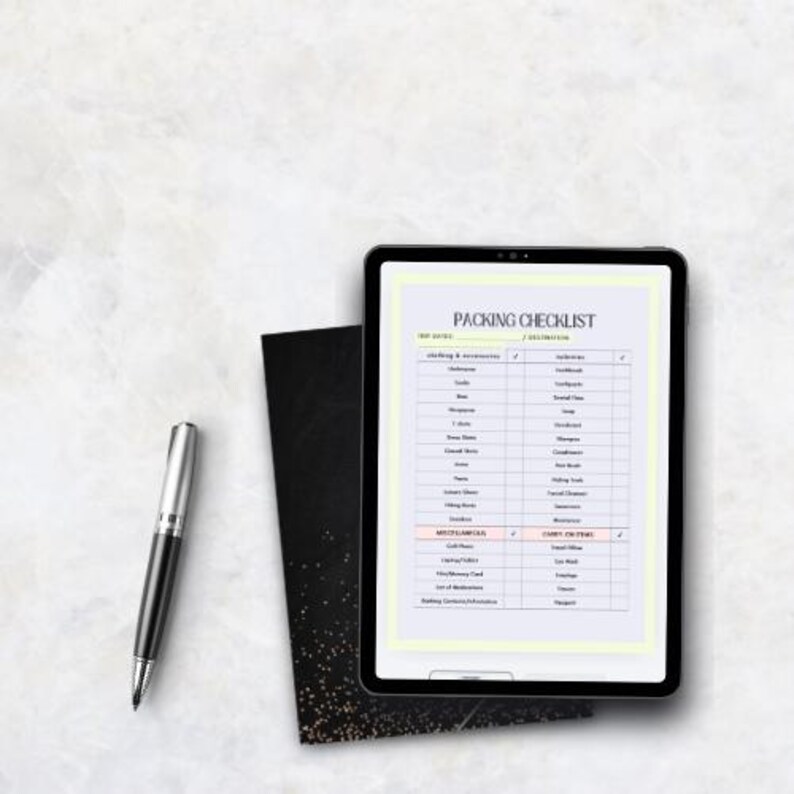 Editable Travel Packing List Template | Vacation Checklist Planner ...