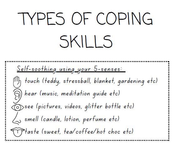 Coping Skills Poster and List - Etsy