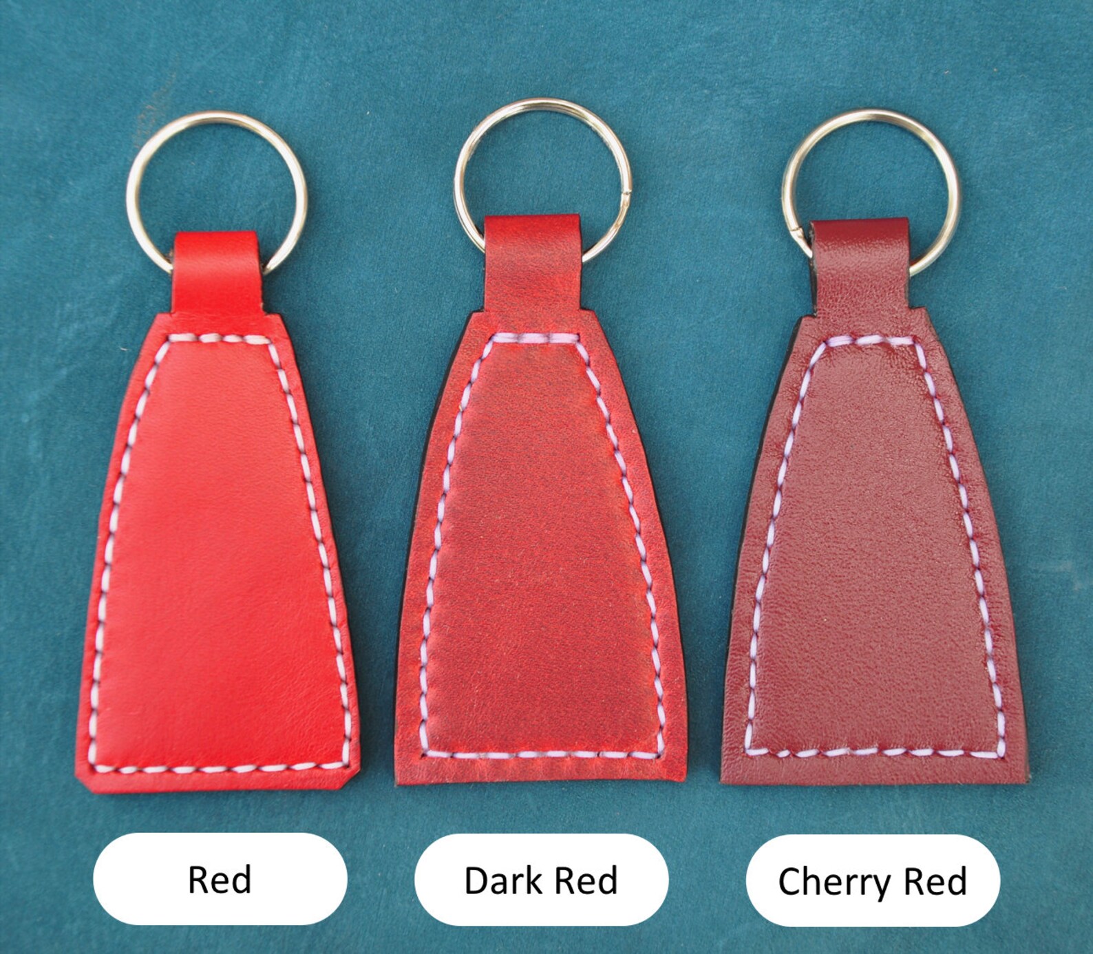 Handmade Genuine Leather 'initial' Keyring - Etsy