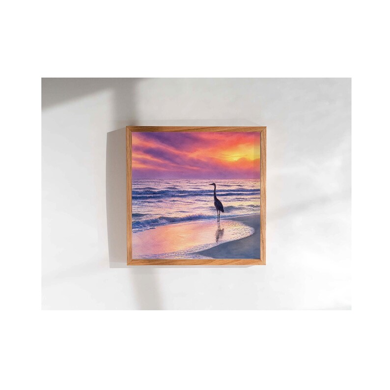 Emerald Coast Watercolor Print, Coastal Wall Art, Serene Beach ...