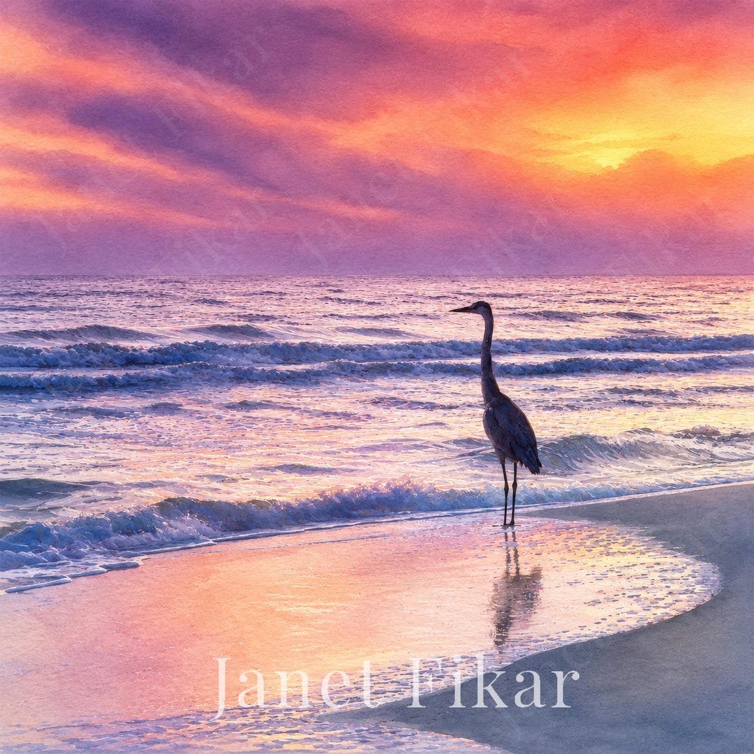 Emerald Coast Watercolor Print, Coastal Wall Art, Serene Beach ...