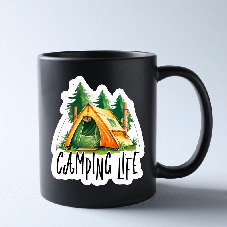 Camping Sticker Bundle | Outdoor Adventure Stickers | Camp Life PNG ...