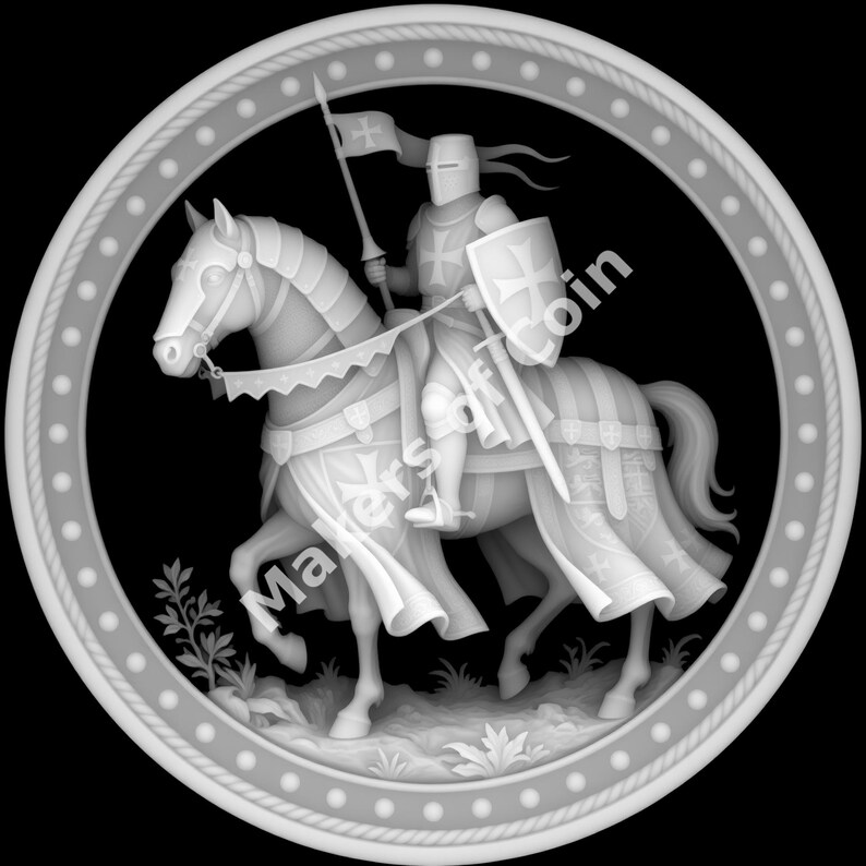 Challenge Coin 3D Depth Map, CNC PNG File, Fiber Laser, Lightburn ...