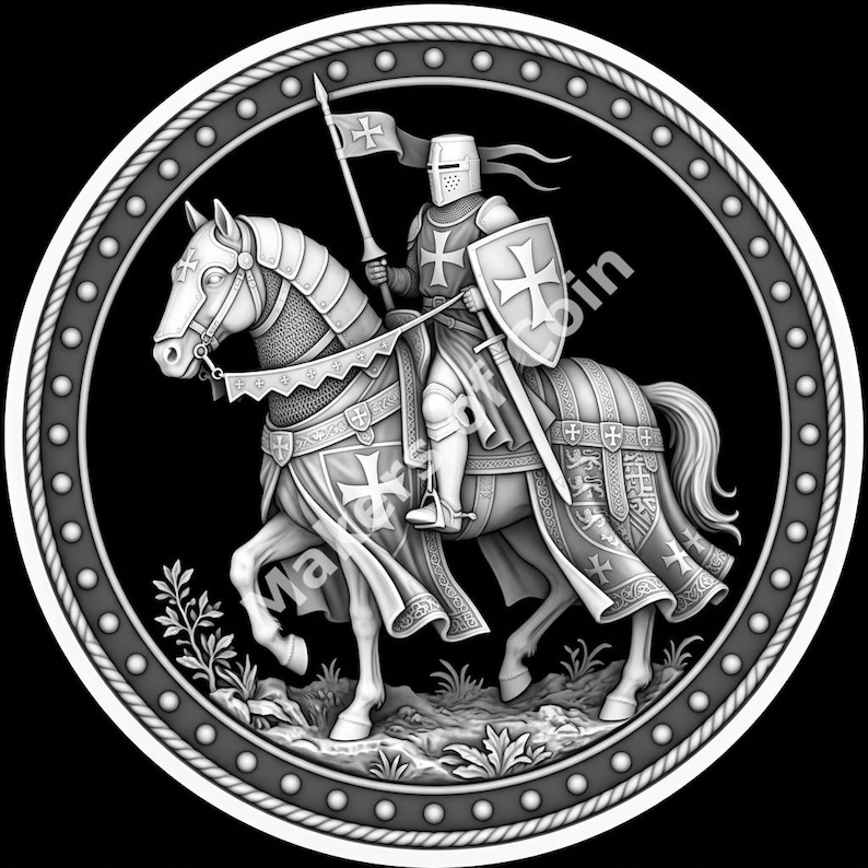 Challenge Coin 3D Depth Map, CNC PNG File, Fiber Laser, Lightburn ...
