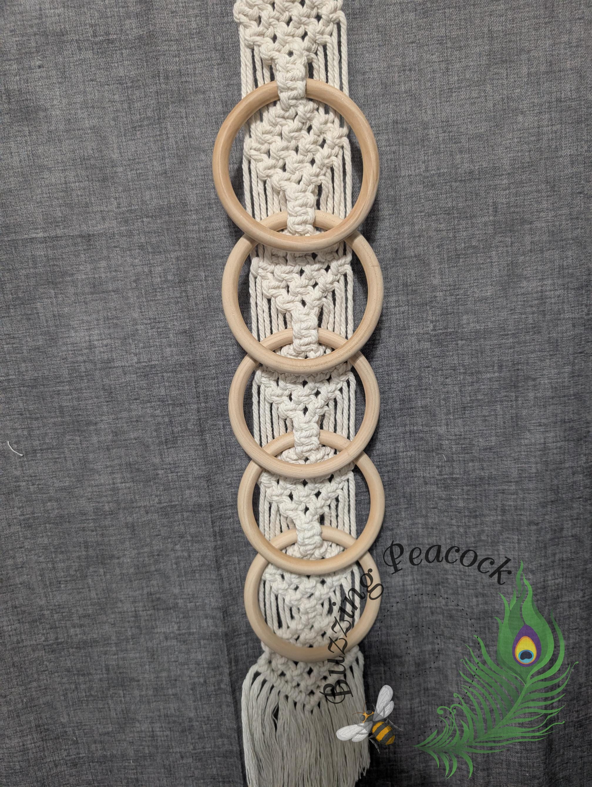 Macramé Scarf Organizer | Boho Wall Hanging Scarf Holder - Etsy