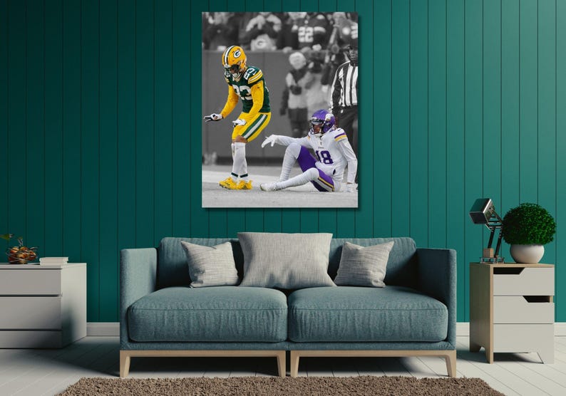 Obra de arte em tela 'Griddy' de Jaire Alexander: Presente para fã do ...
