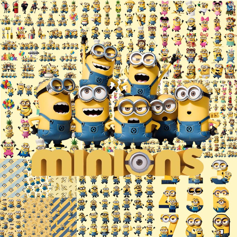 Minion Cartoon Design Png - Etsy